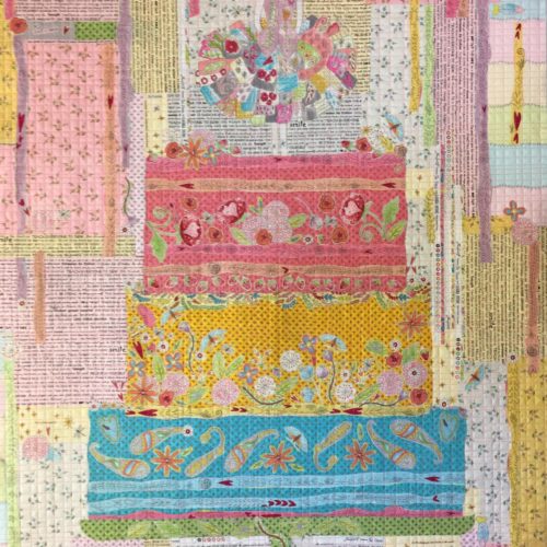 Laura Heine Hen Rietta Collage Chicken Pattern - Petting Fabric