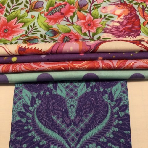 Pinkerville Premium Pleated Log Cabin Quilt Kit - Tula Pink Fabrics ...