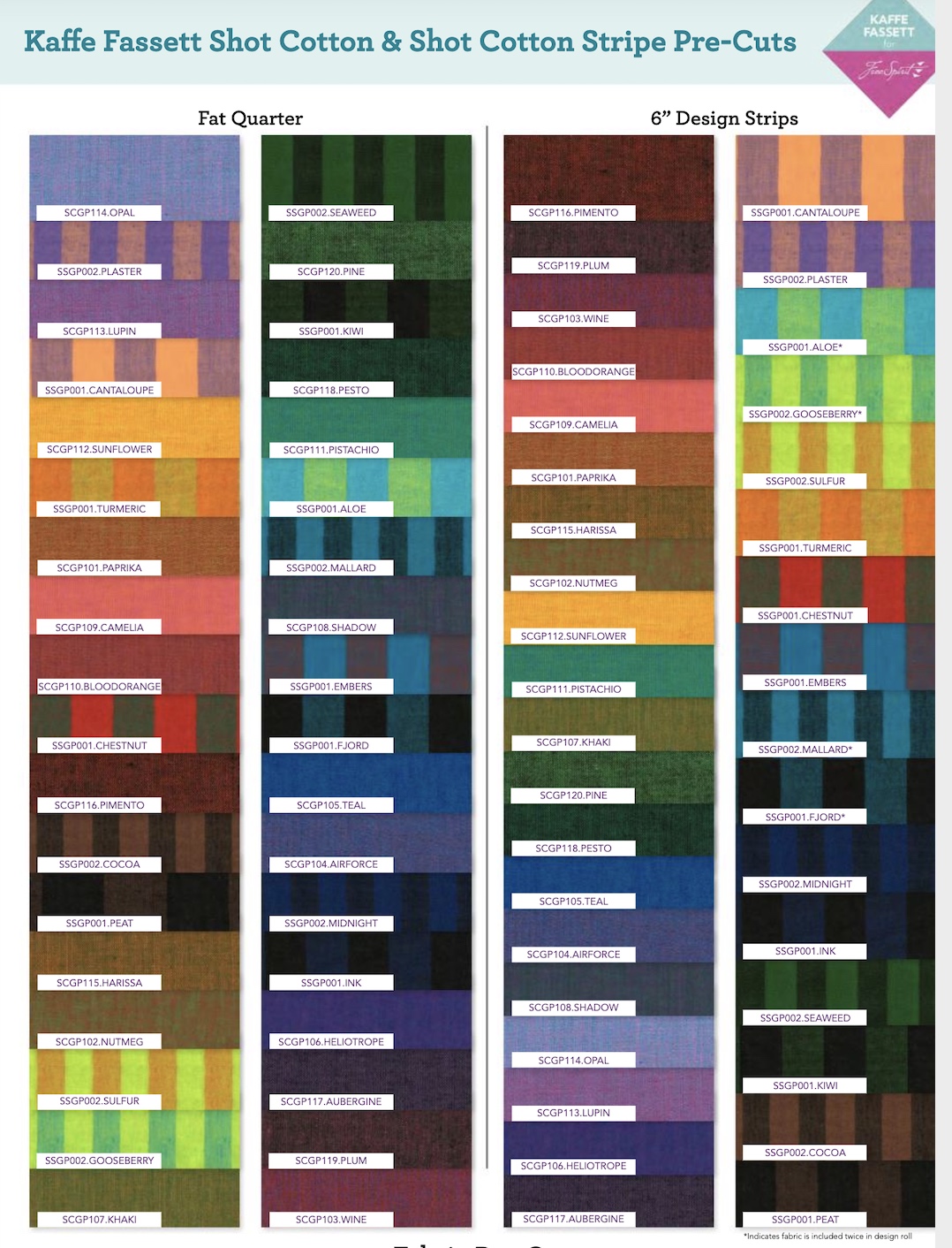 Kaffe Fassett Woven, Shot Cotton Solids & Stripes - Petting Fabric