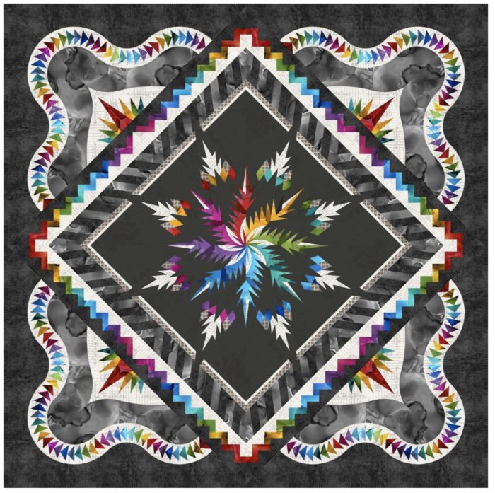 Alchemist Crystals Quilt Kit by Tim Holtz - Petting Fabric