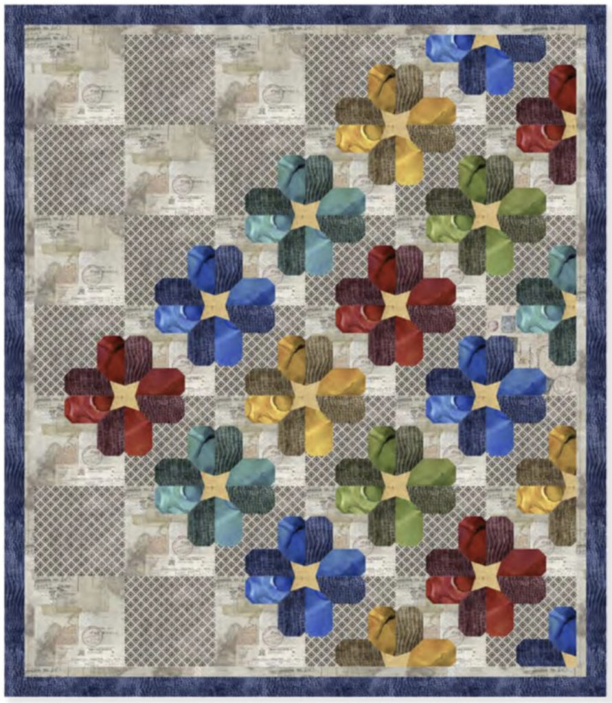 Checkmate Quilt Kit by Tim Holtz - Petting Fabric