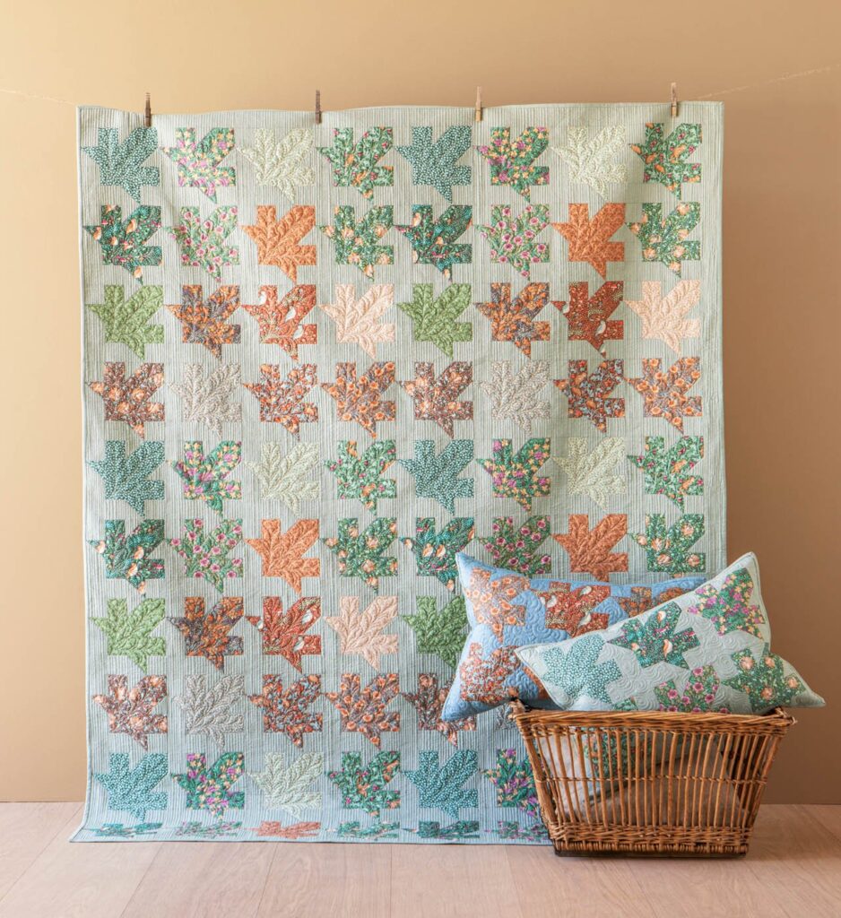 Tilda's Maple Leaf Quilt Kit - Sage - Petting Fabric